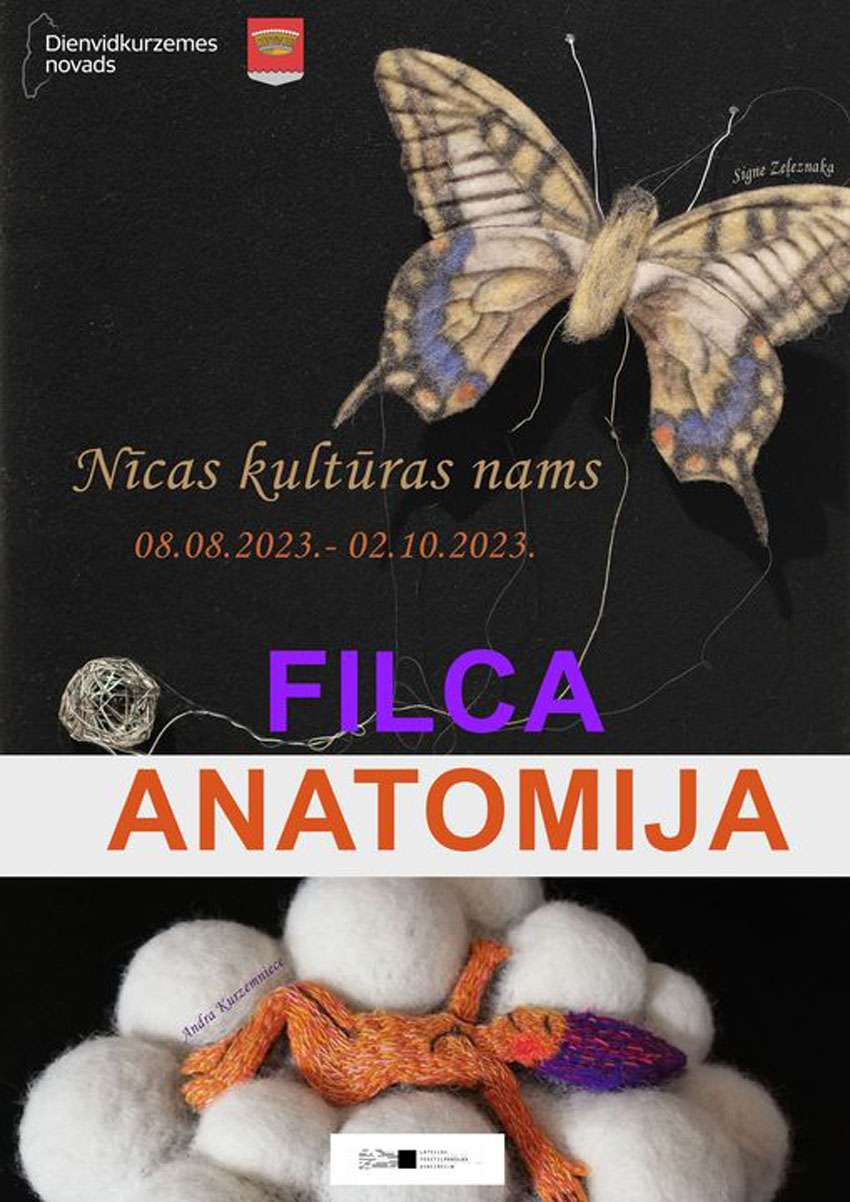 Izstāde FILCA ANATOMIJA Dienvidkurzemē · Latvijas Tekstilmākslas Asociācija